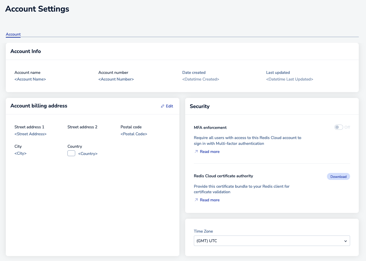 Manage account settings | Docs
